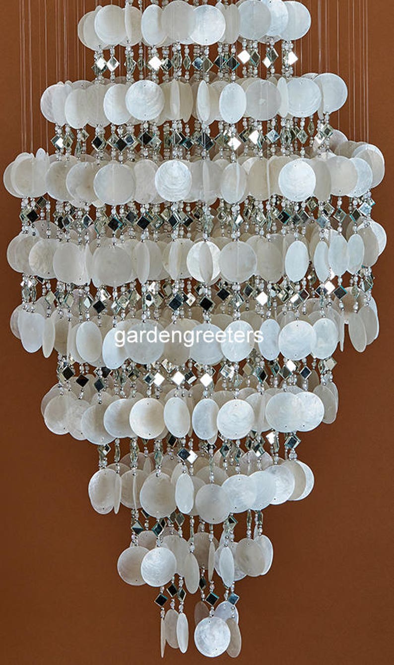 Extra Large Capiz Shell Chandelier Light White Capiz Shell - Etsy