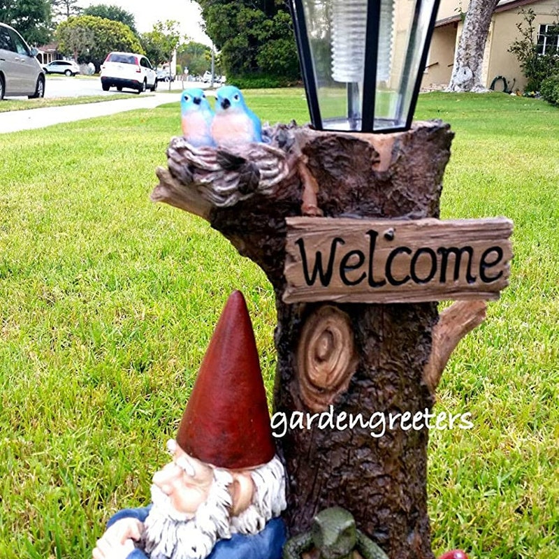 Blue Gnome Statue - Etsy