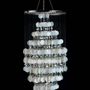 Extra Large Capiz Shell Chandelier Light White, Capiz Shell Chandelier ...