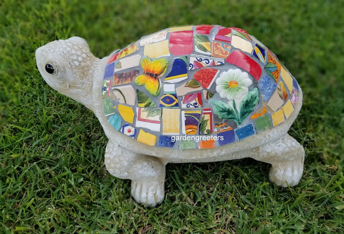 Large Mosaic Turtle Statue-bt - Etsy
