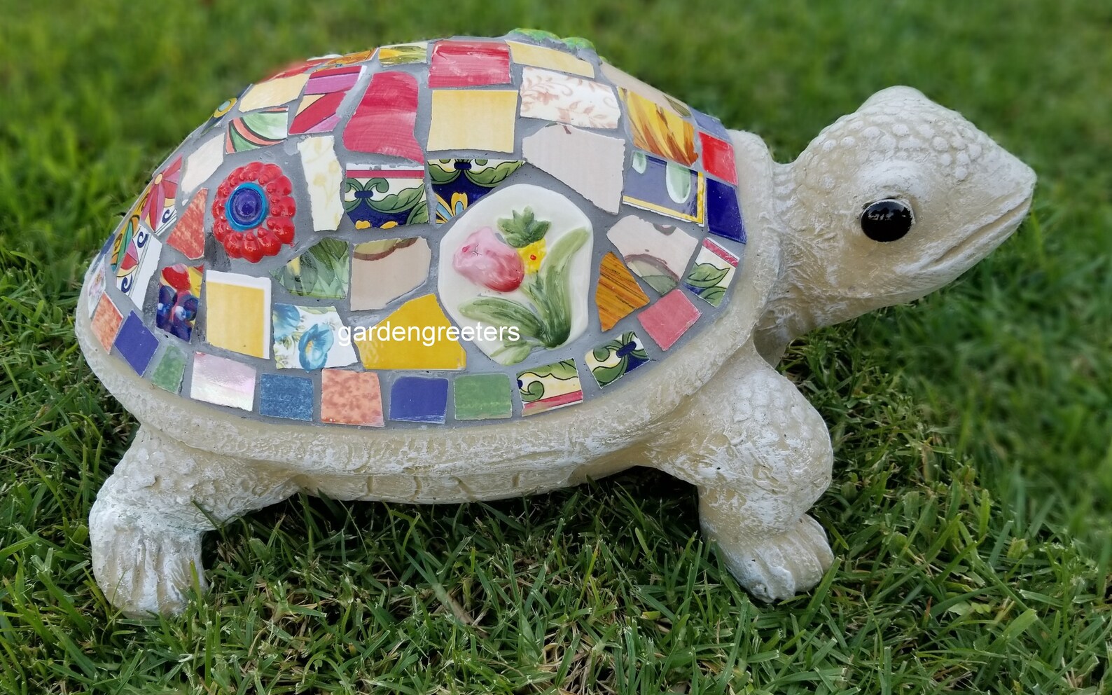 Large Mosaic Turtle Statue-bt - Etsy