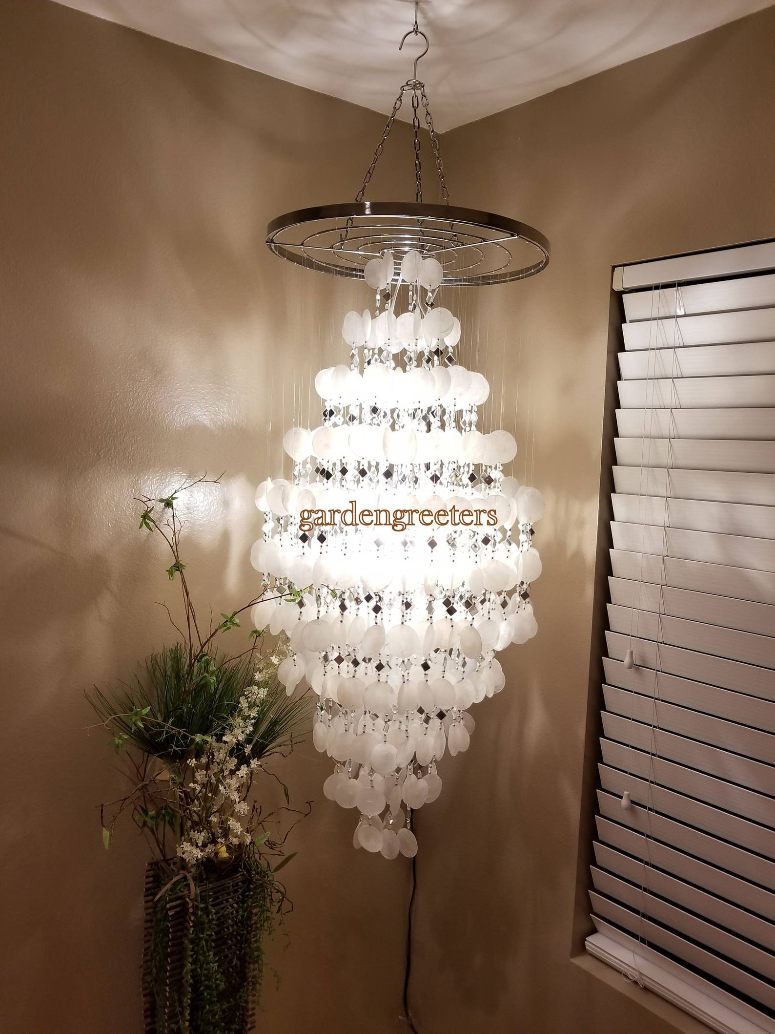 Extra Large Capiz Shell Chandelier Light White Capiz Shell - Etsy