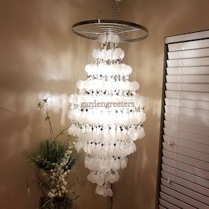 Extra Large Capiz Shell Chandelier Light White, Capiz Shell Chandelier ...