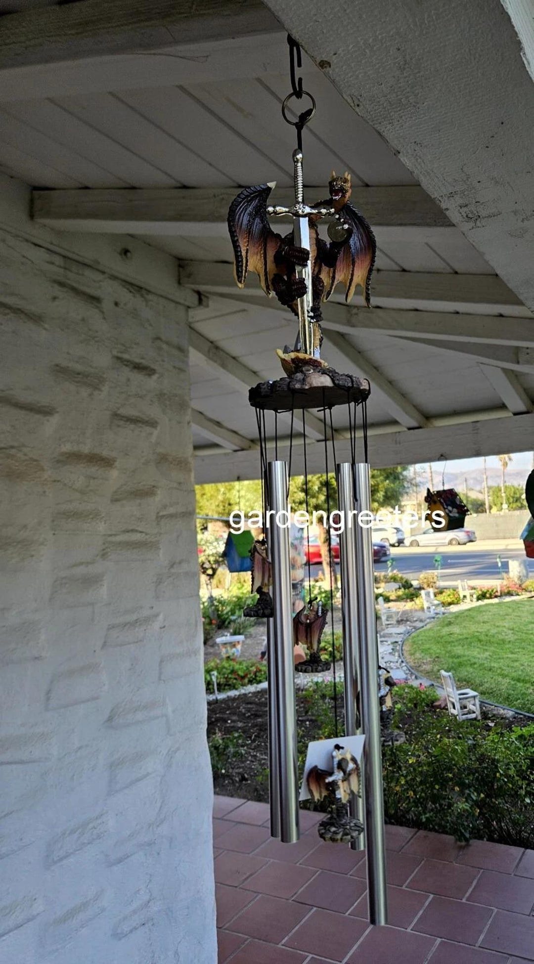 Dragon With Sword Wind Chime Dragon Wind Chime Figurine - Etsy