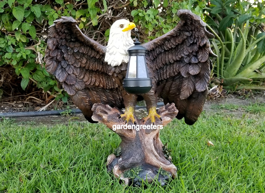 Large Solar American Bald Eagle Statue American Bald Eagle With Solar ...