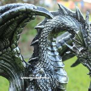Large Dragon Statue With Solar Light Lantern Figurine - Etsy