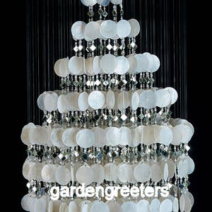 Extra Large Capiz Shell Chandelier Light White, Capiz Shell Chandelier ...