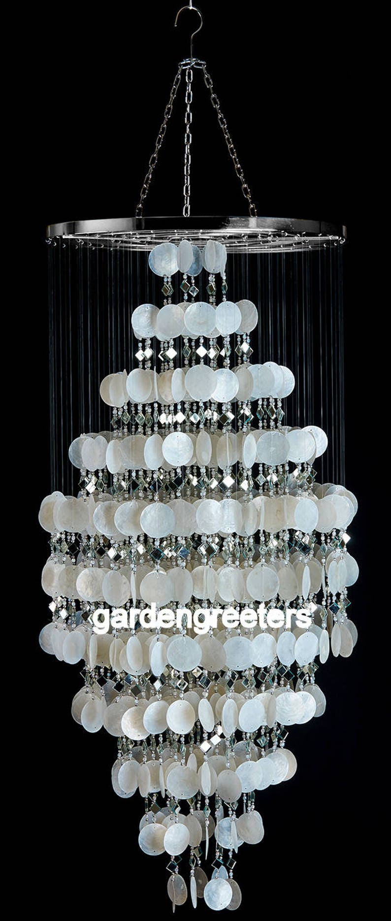 Extra Large Capiz Shell Chandelier Light White Capiz Shell - Etsy