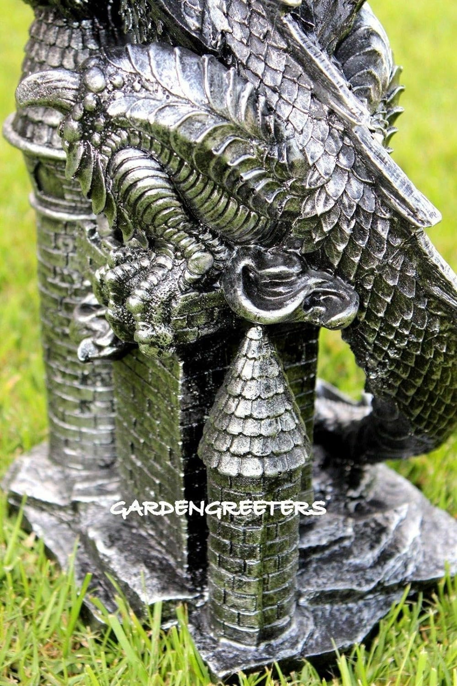 Large Dragon Statue With Solar Light Lantern Figurine - Etsy
