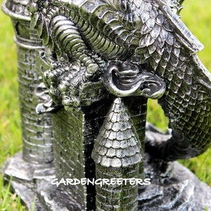 Large Dragon Statue With Solar Light Lantern Figurine - Etsy