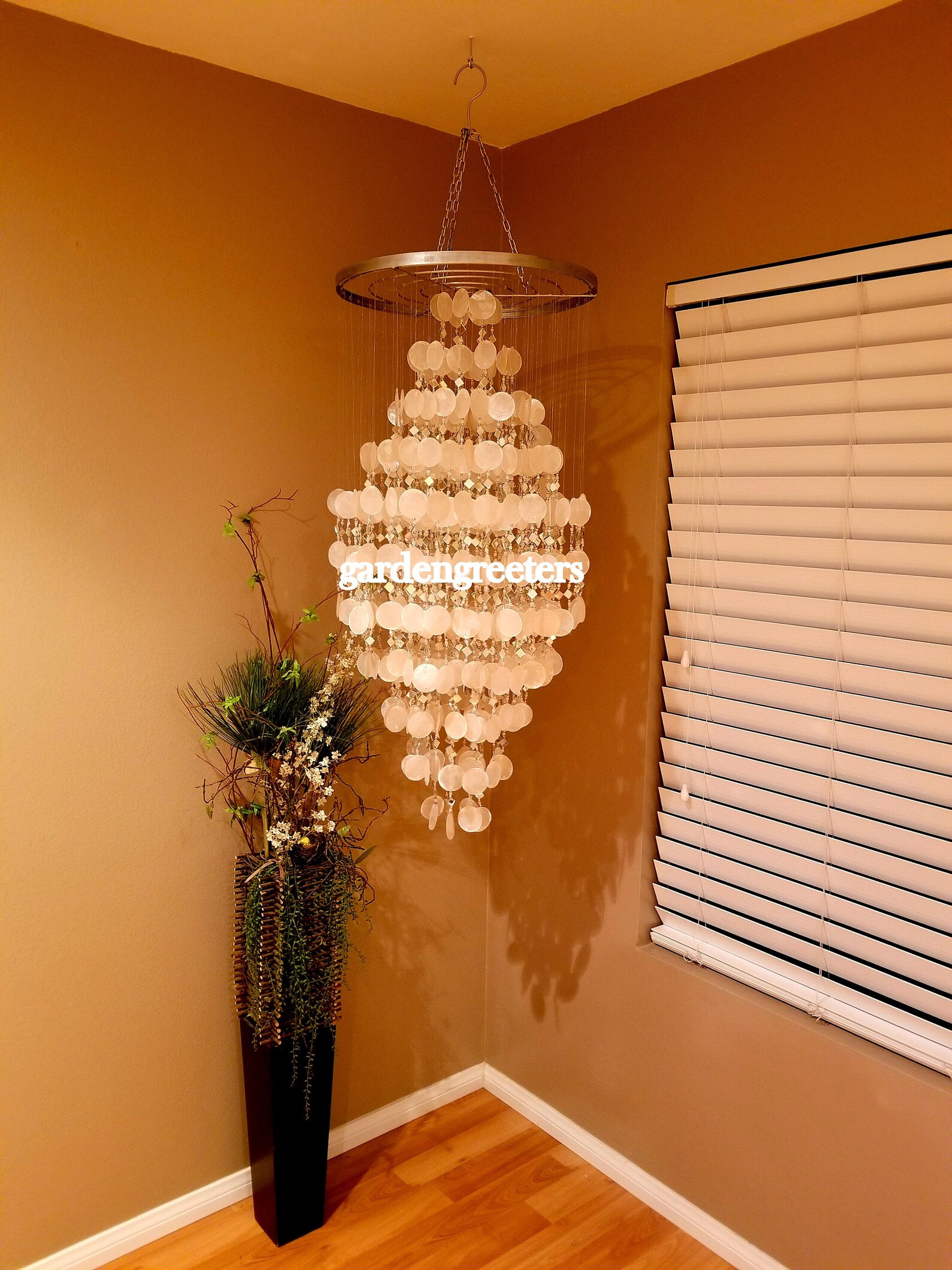 Extra Large Capiz Shell Chandelier Light White Capiz Shell | Etsy