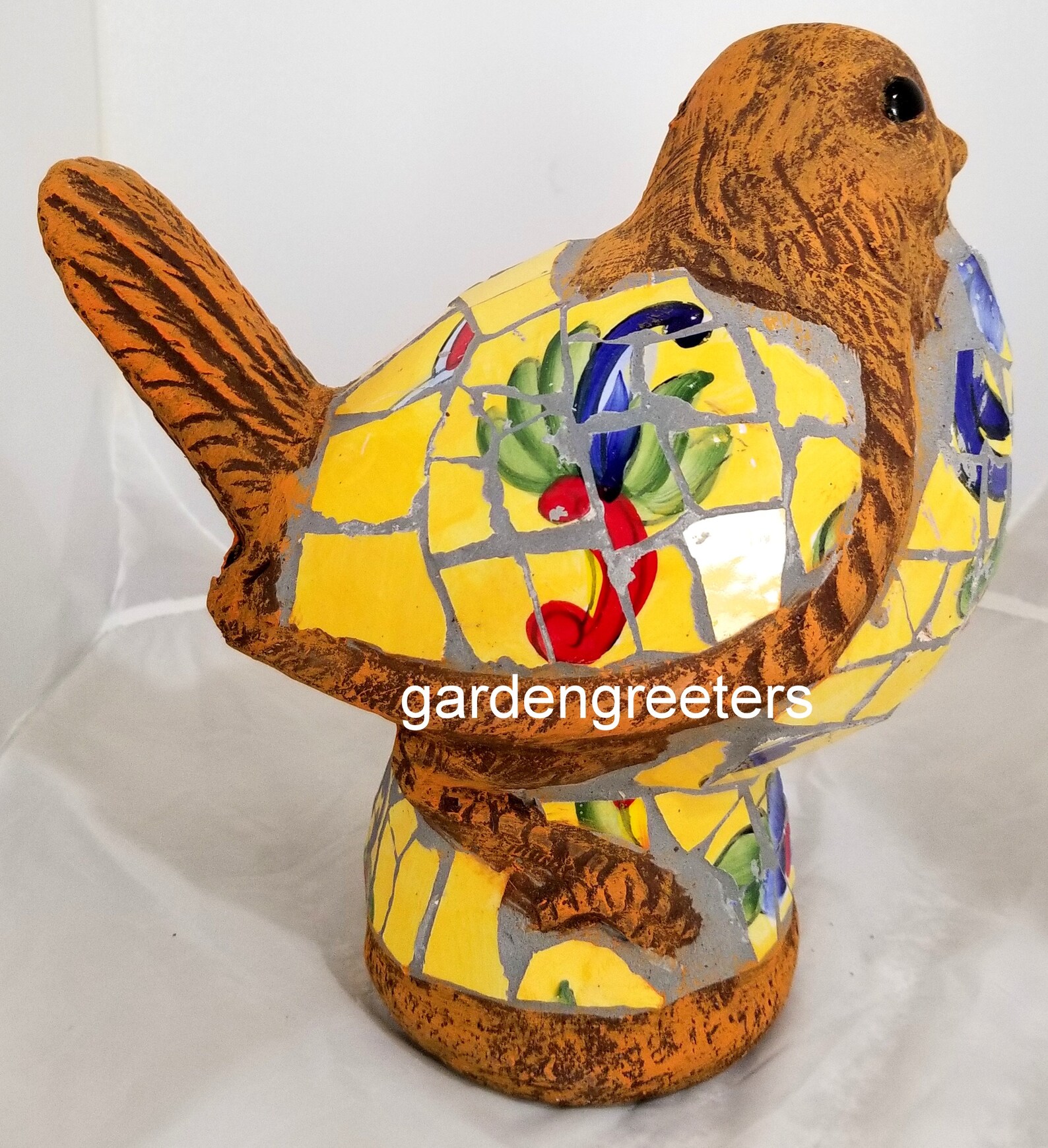 Mosaic Bird Statue Mosaic Bird Figurine-large - Etsy
