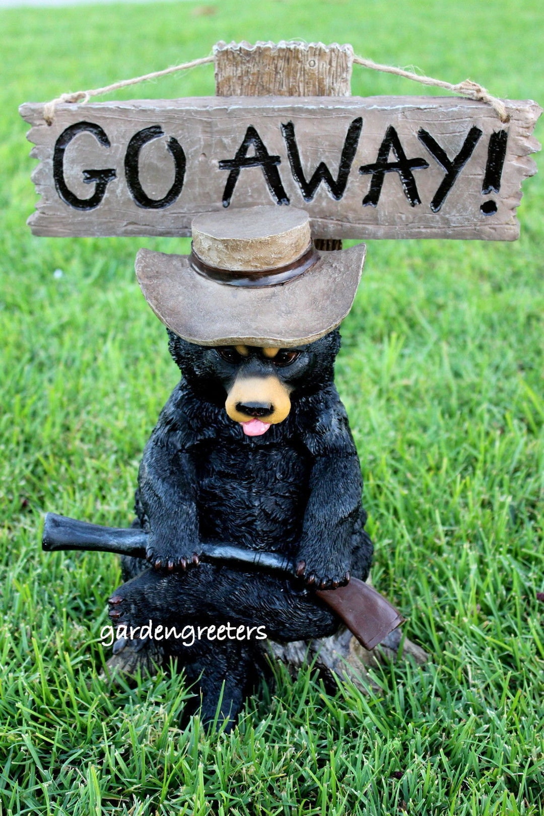 Grouchy Bear Statue Mountain Bear Figurine Black Bear Decor - Etsy