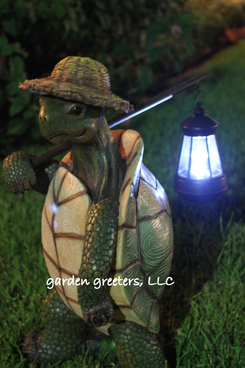 Solar Turtle Statue Turtle Garden Statue With Solar Light Turtle ...