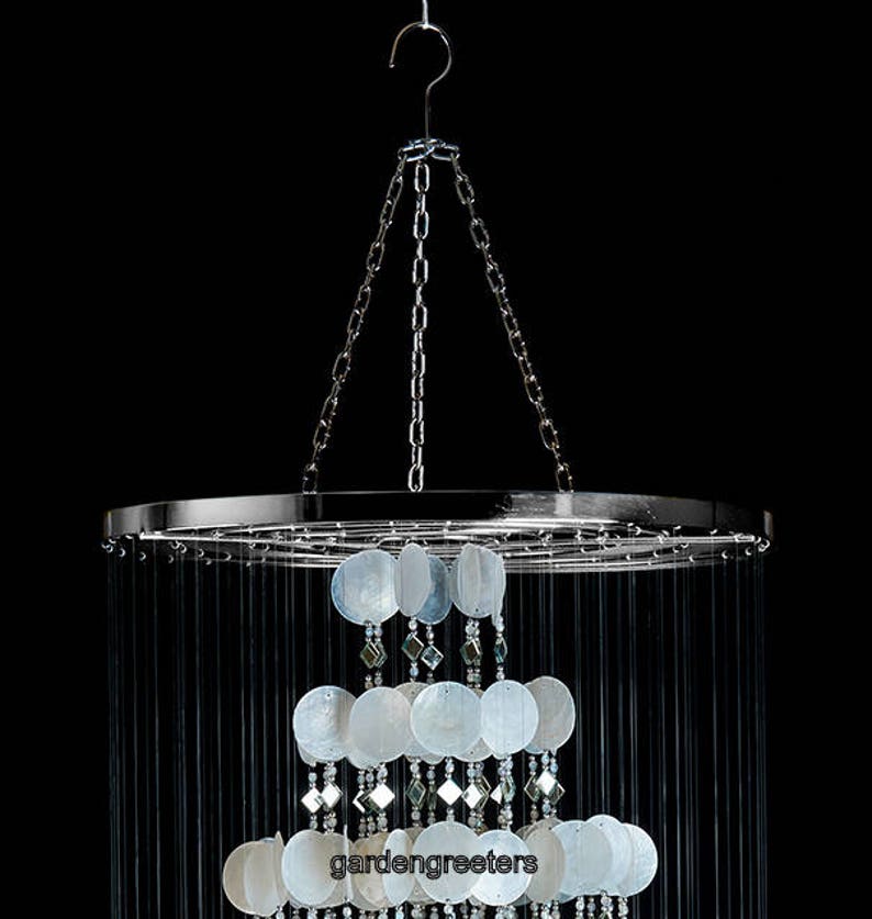 Extra Large Capiz Shell Chandelier Light White Capiz Shell | Etsy