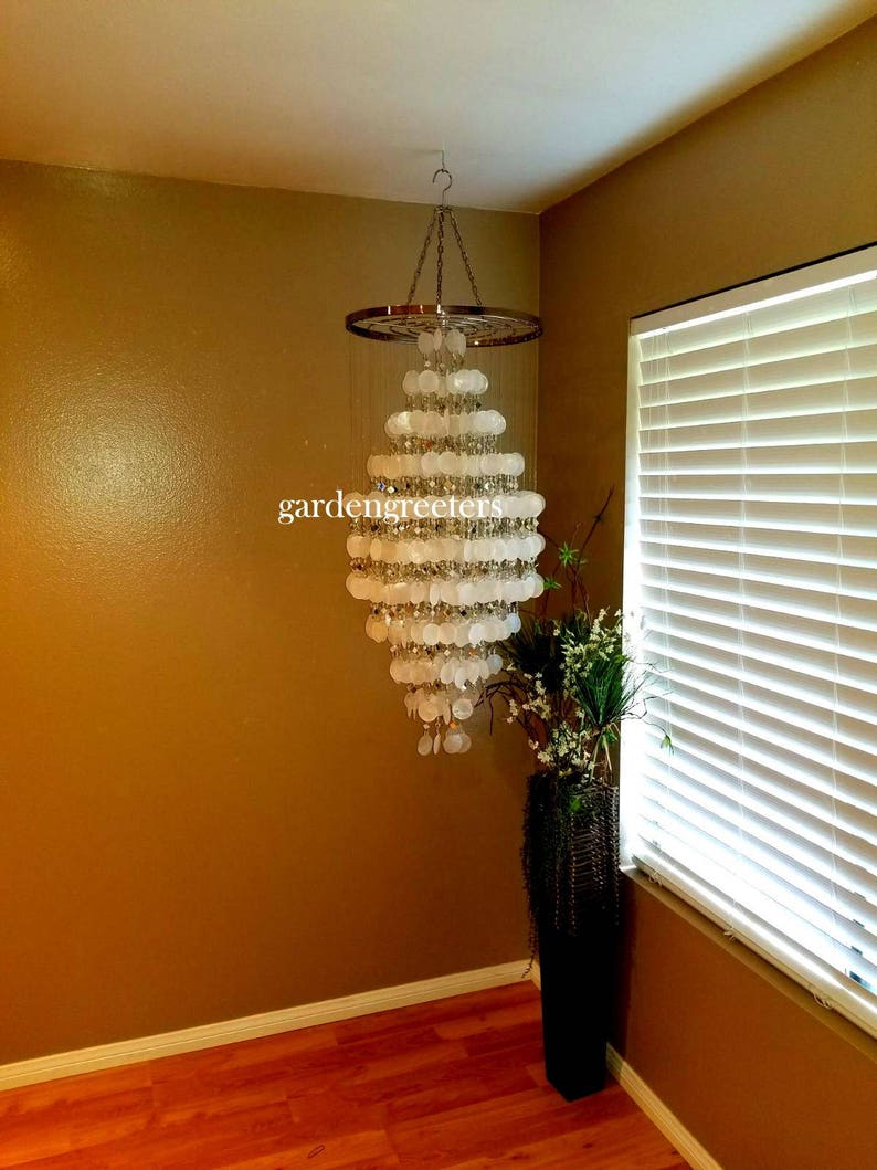Extra Large Capiz Shell Chandelier Light White Capiz Shell - Etsy
