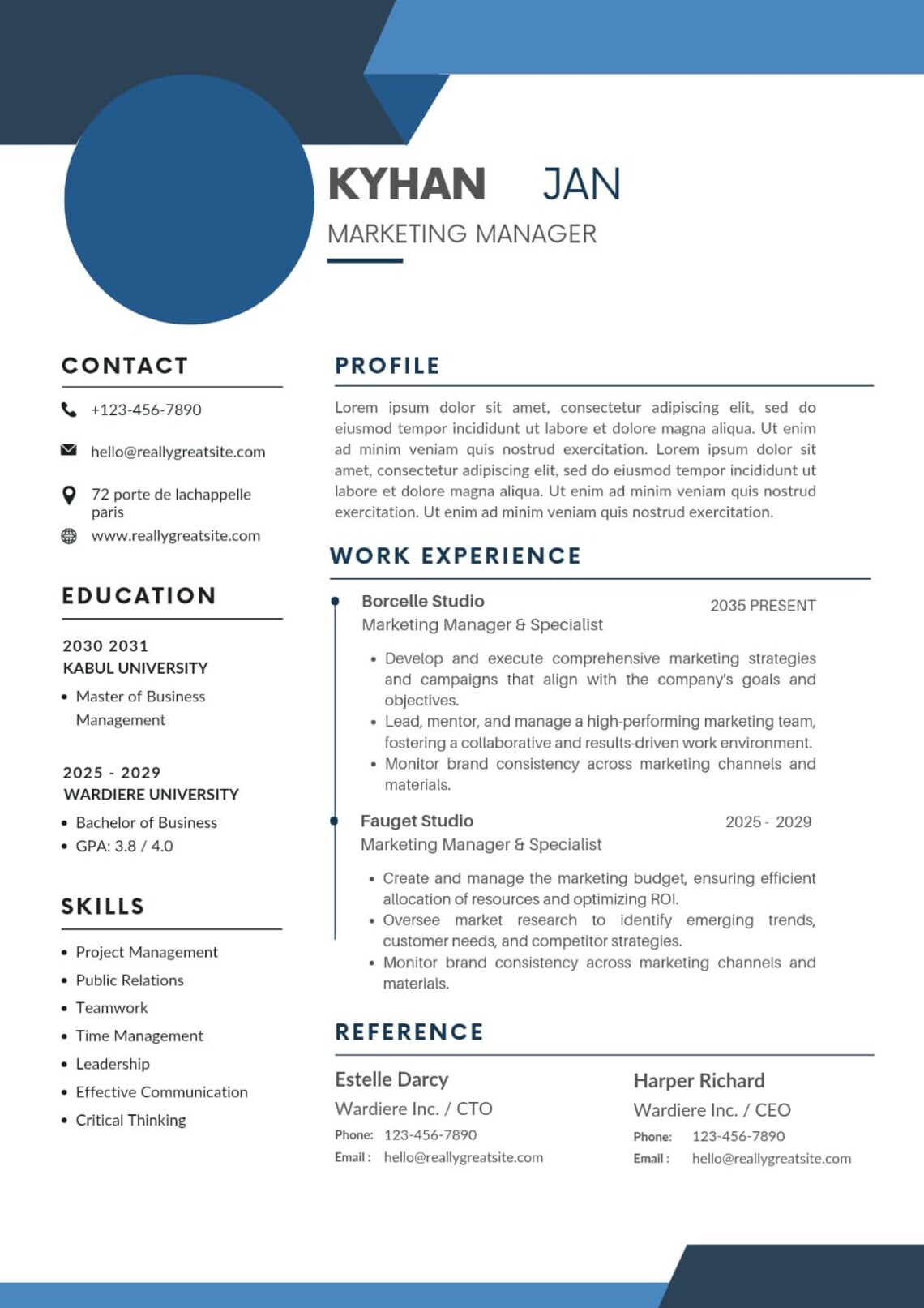 Minimalist Resume Template - Etsy