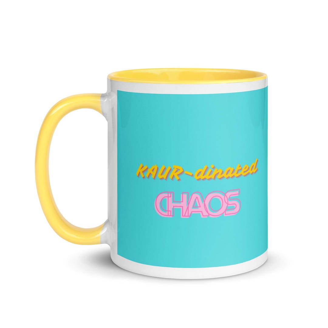Kaur-dinated Chaos Mug | Colorful Kaur Quote Coffee Mug | Desi Girl ...