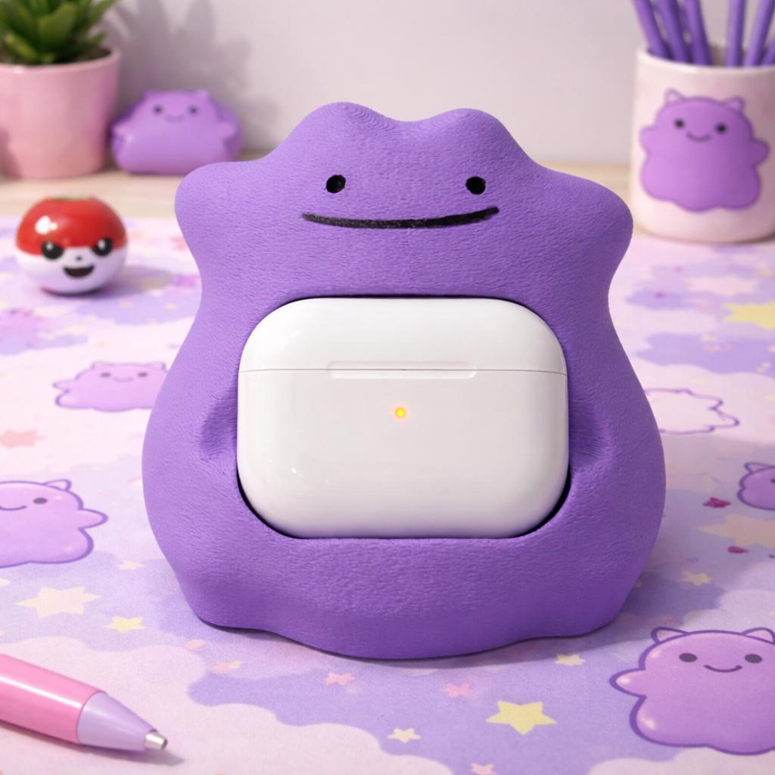 Pokemon Ditto Inspired Magsafe Charging Stand, Ditto iPhone Deck, Cute ...
