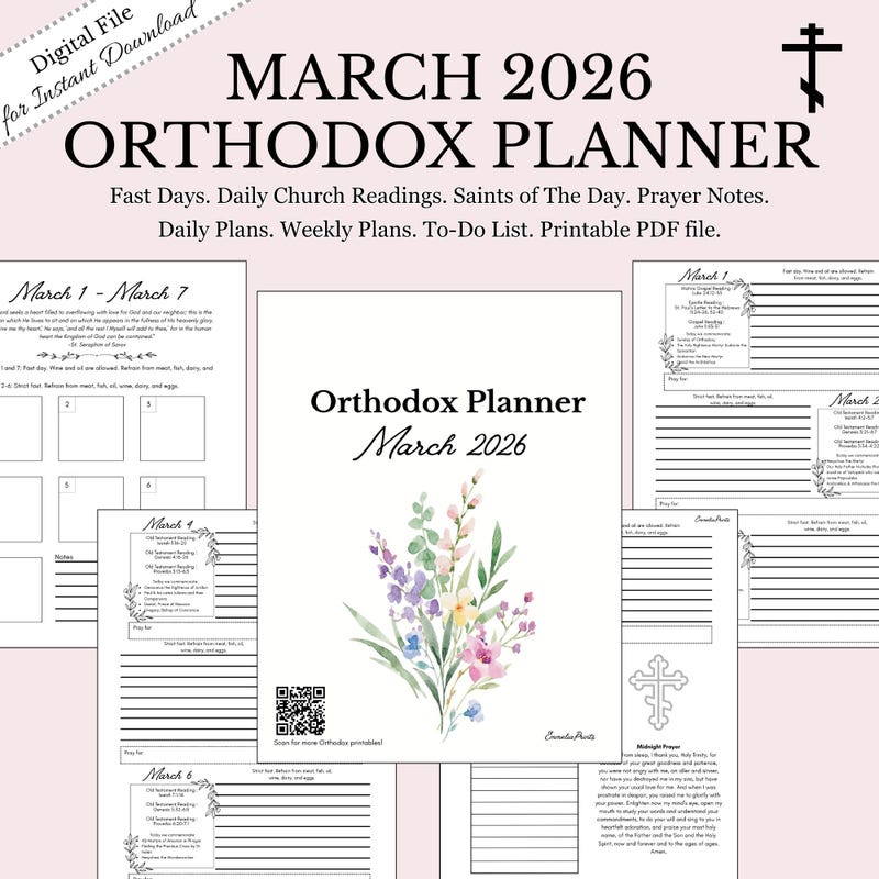 Orthodox Fasting Calendar 2026 - Etsy