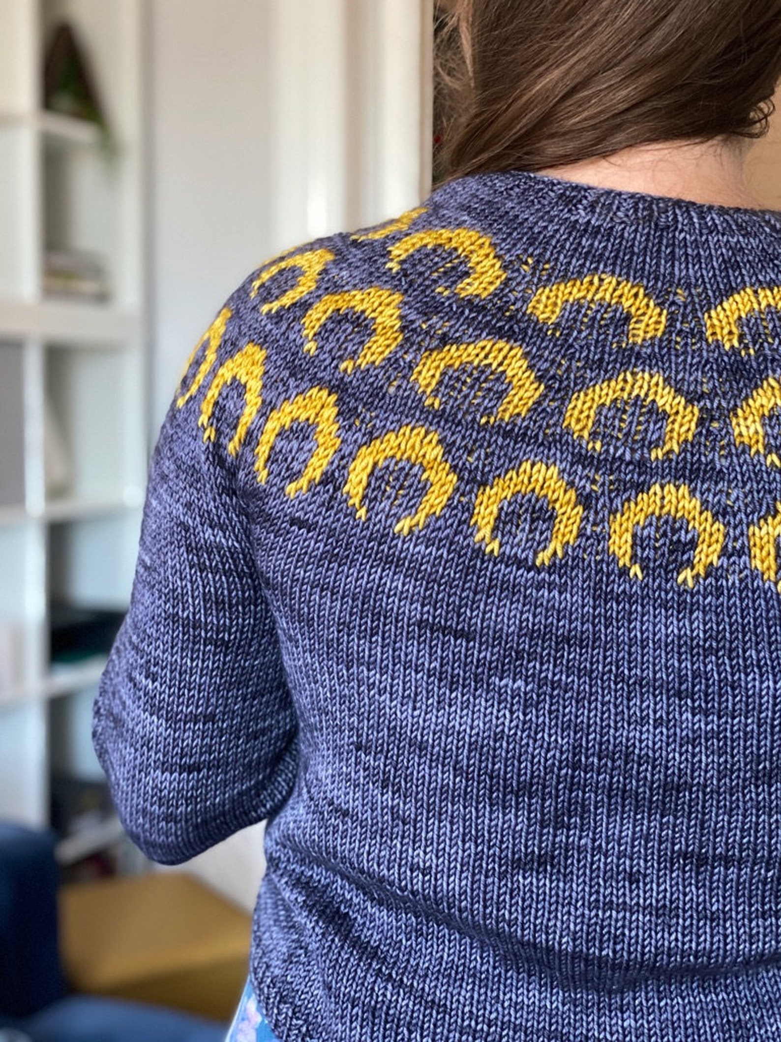 Women's Crescent Moon Knit Sweater Pattern PDF Pattern - Etsy