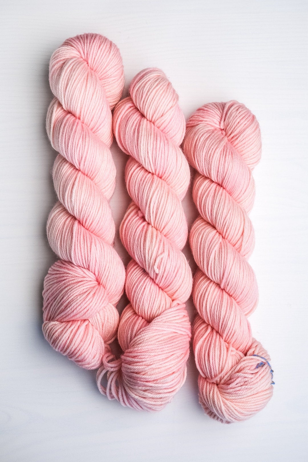 Hand Dyed Yarn, Bubblegum Pink Tonal Yarn, DK, OOAK - Etsy