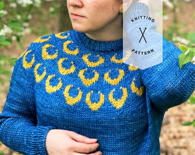 Moon Moth Sweater Knitting Pattern - Etsy Sweden