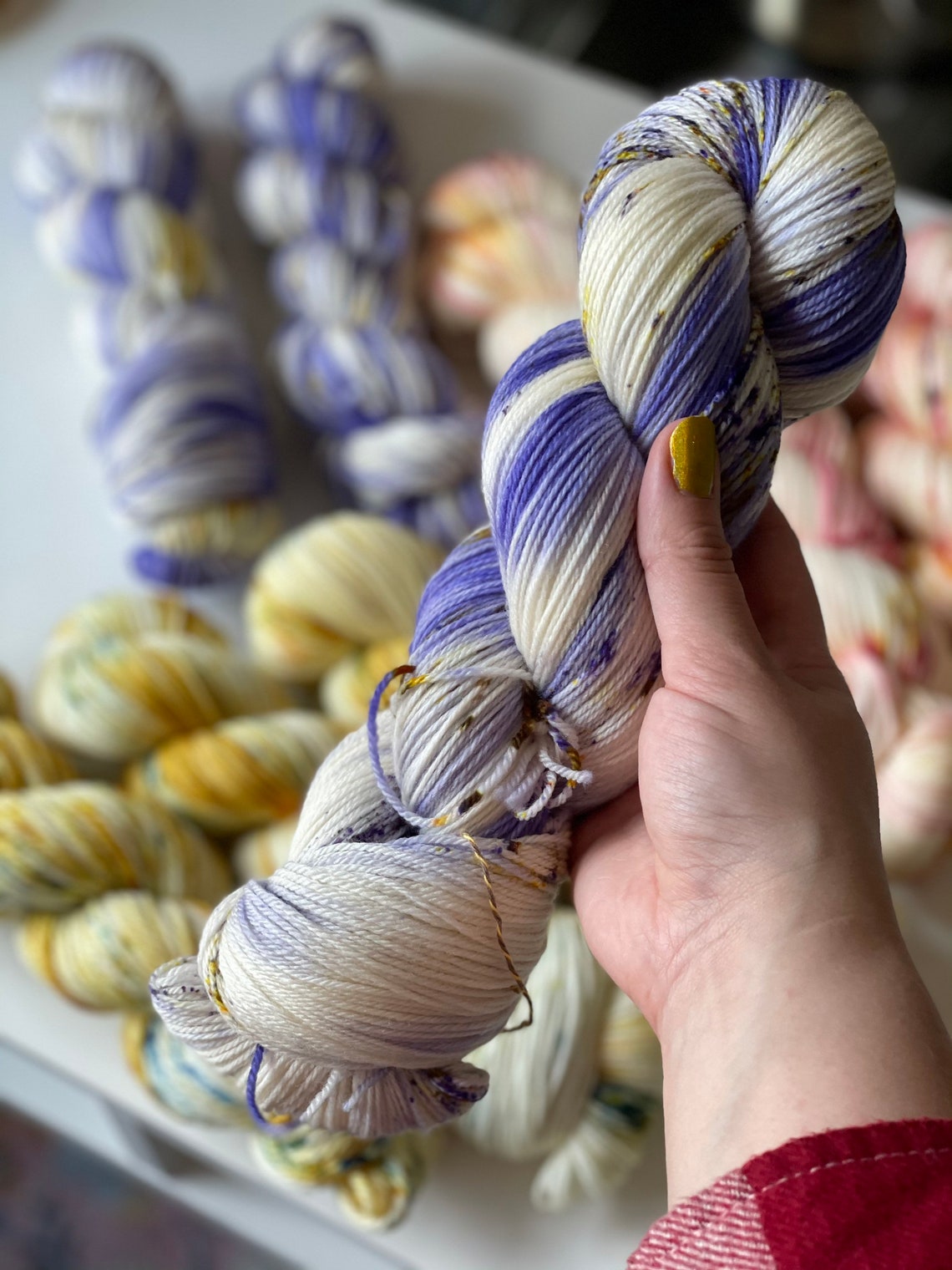 Superwash Merino Yarn Hand Dyed Purple Ombre Yarn King | Etsy