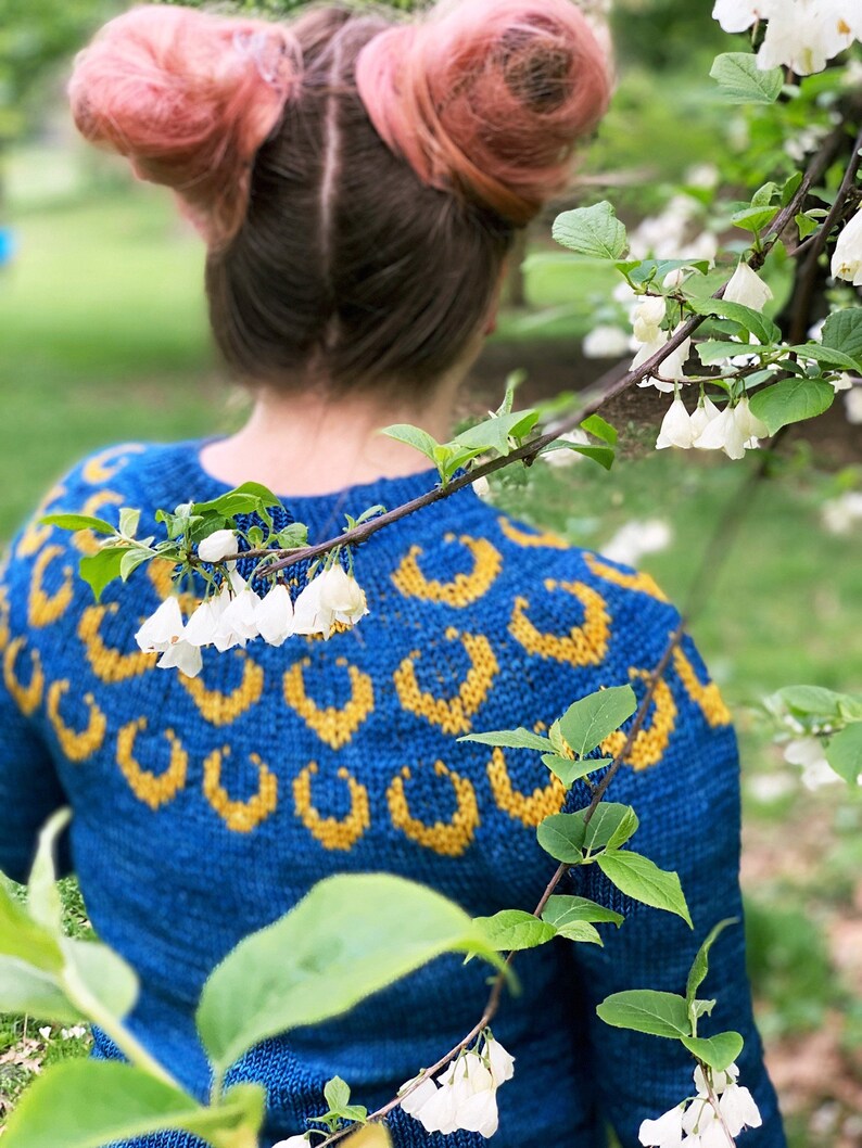 Womens Crescent Moon Knit Sweater Pattern PDF Pattern - Etsy