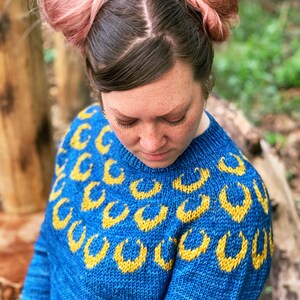 Womens Crescent Moon Knit Sweater Pattern, PDF Pattern, Crescent Moon Sweater - Etsy