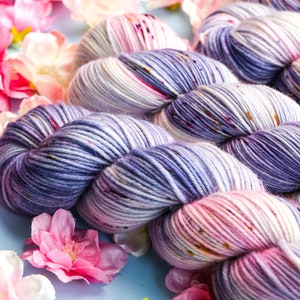 Summoning the Eternal Calm, Hand Dyed Yarn, Dyed to Order, Purple and ...