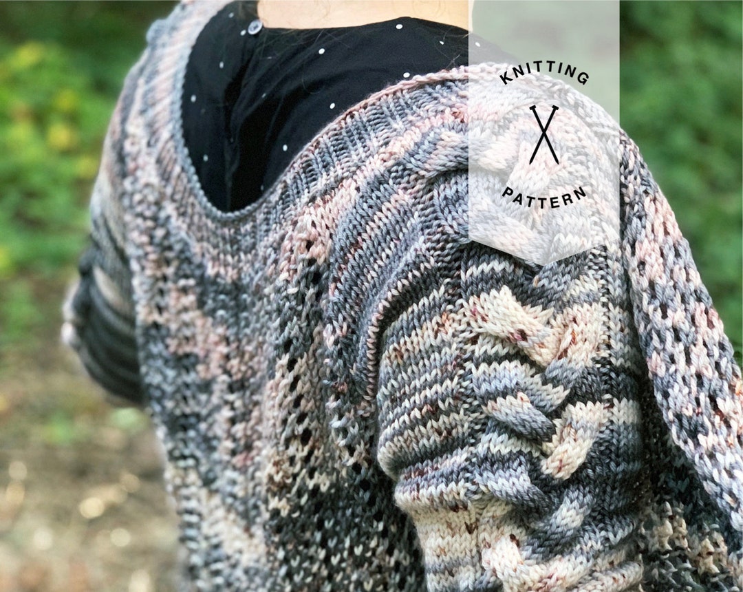 Womens Lace Cable Knit Cardigan Pattern, PDF Pattern, Adelaide Cardigan ...