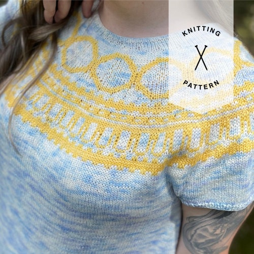 Womens Crescent Moon Knit Sweater Pattern PDF Pattern | Etsy