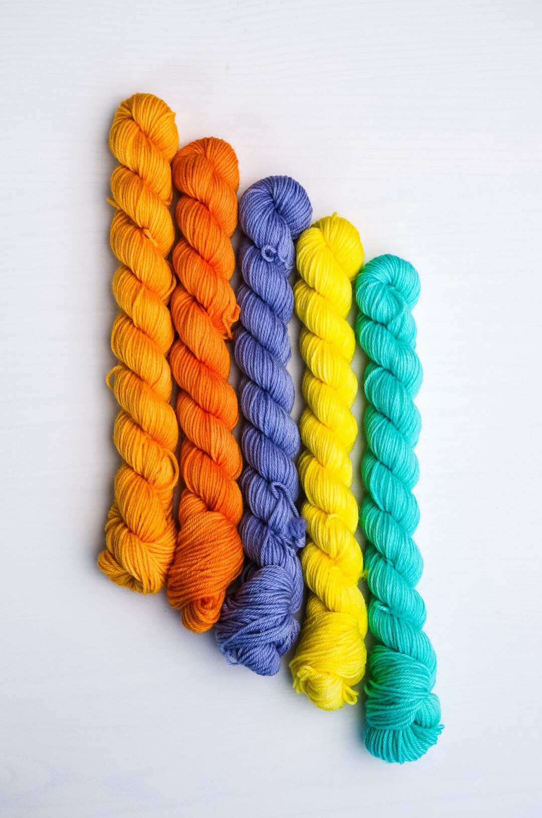 Hand Dyed Yarn, Sock Yarn Minis, Neon Hues Bundle - Etsy