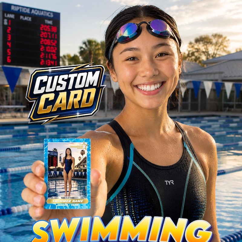 Swimming Sports Cards - Etsy