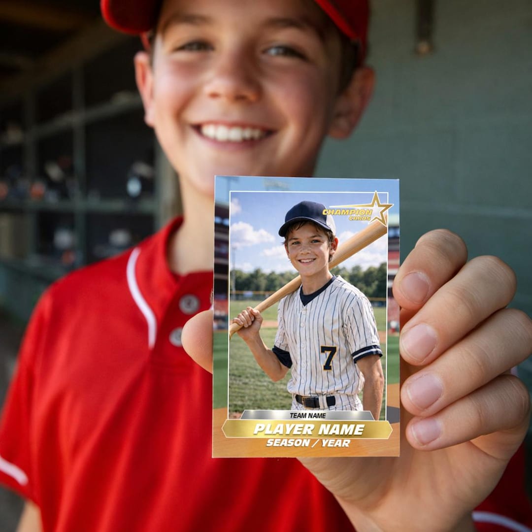 Custom Baseball Trading Card - Personalized Sports Card, Youth Player ...