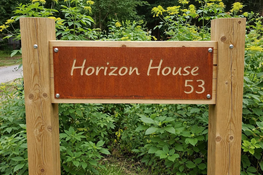 Custom Corten Steel Sign ,laser Cut Metal Business Logo Wall Sign ...
