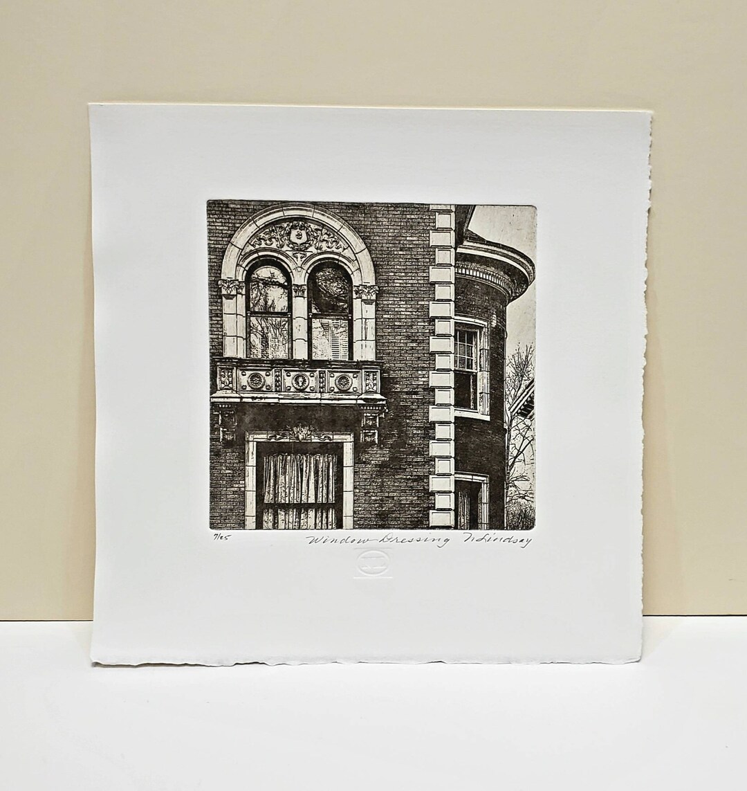 Original Etching Titled "window Dressing" Signed by Artist - Etsy