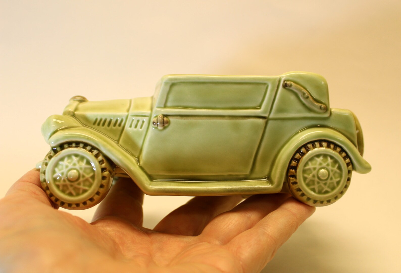 Vintage Relpo, Ceramic, Antique Car Planter, 7 Inches, Green - Etsy