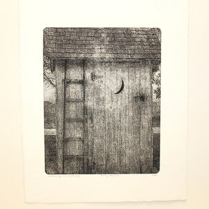 Original Etching Titled "privy Perfect" Signed by Artist - Etsy