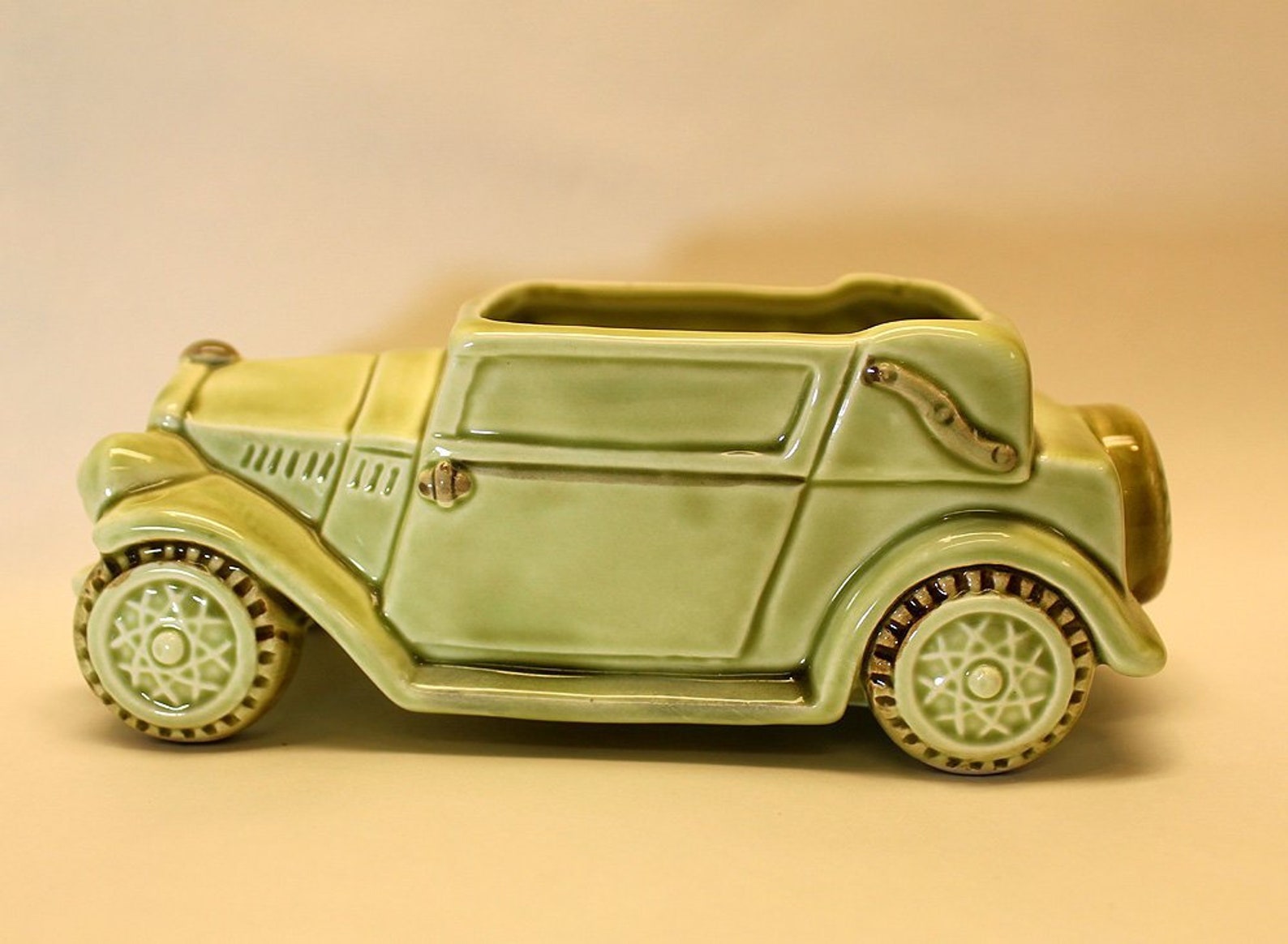 Vintage Relpo, Ceramic, Antique Car Planter, 7 Inches, Green - Etsy