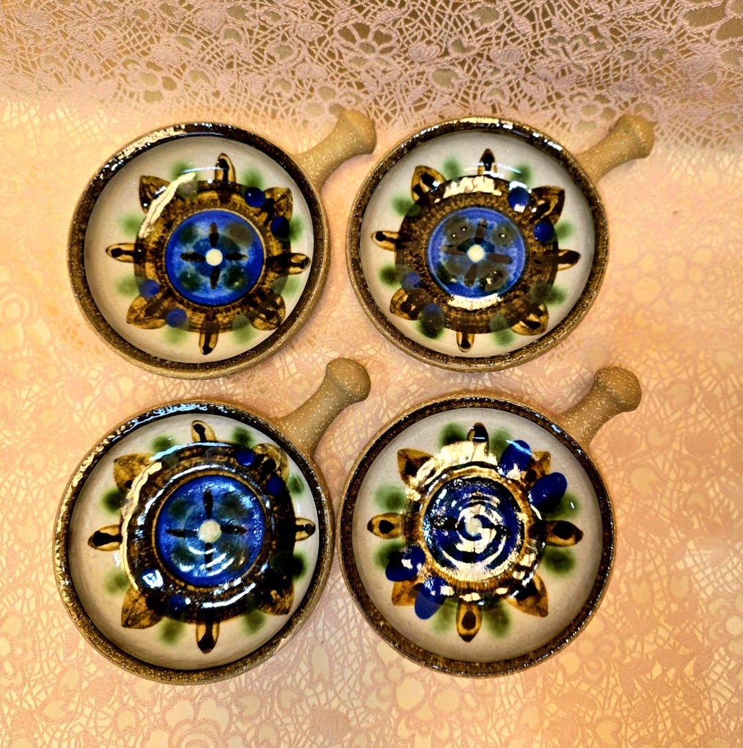 Set of 4, Soholm, Bornholm, Denmark, Soholm Pottery Stenton, Danish ...