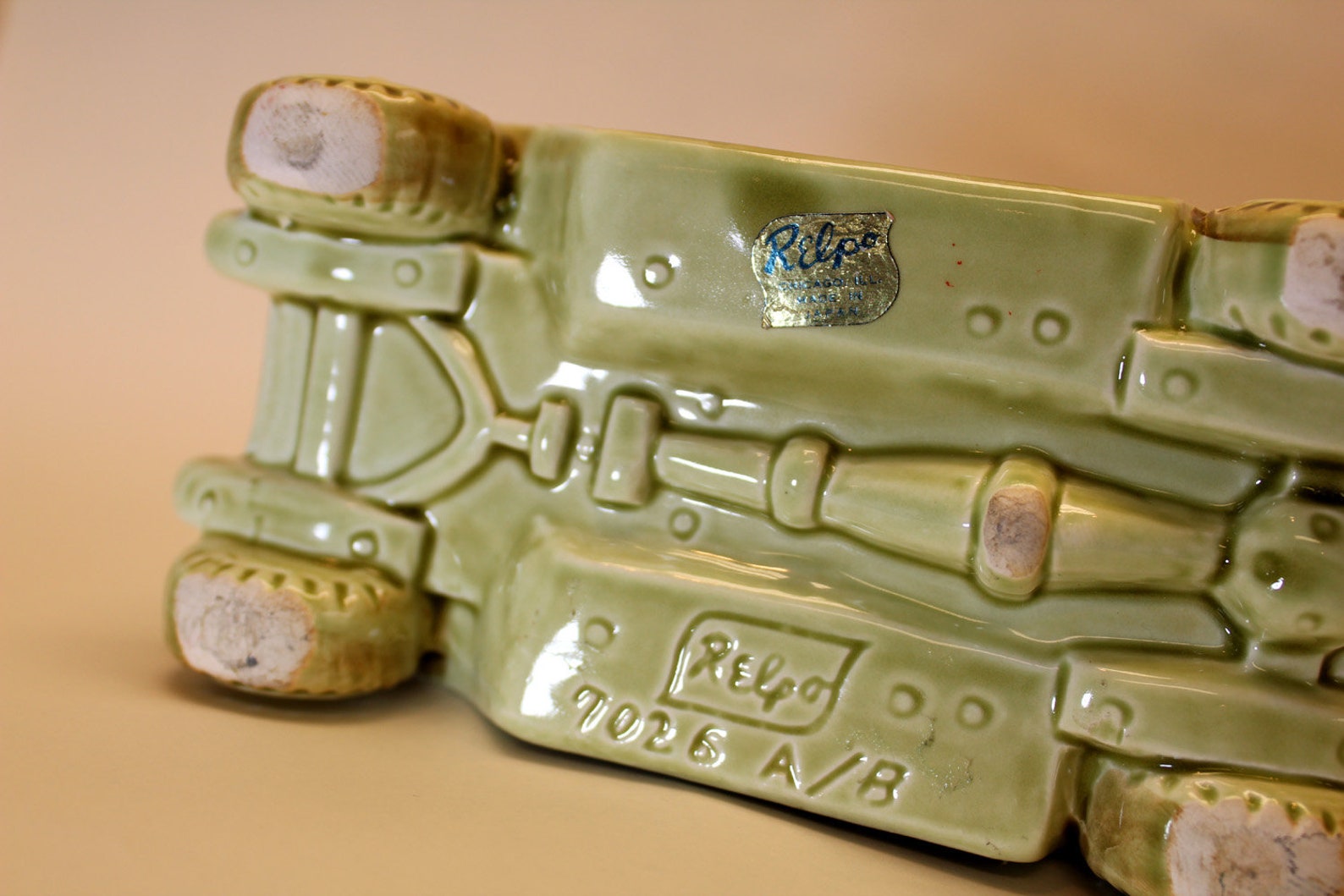 Vintage Relpo, Ceramic, Antique Car Planter, 7 Inches, Green - Etsy