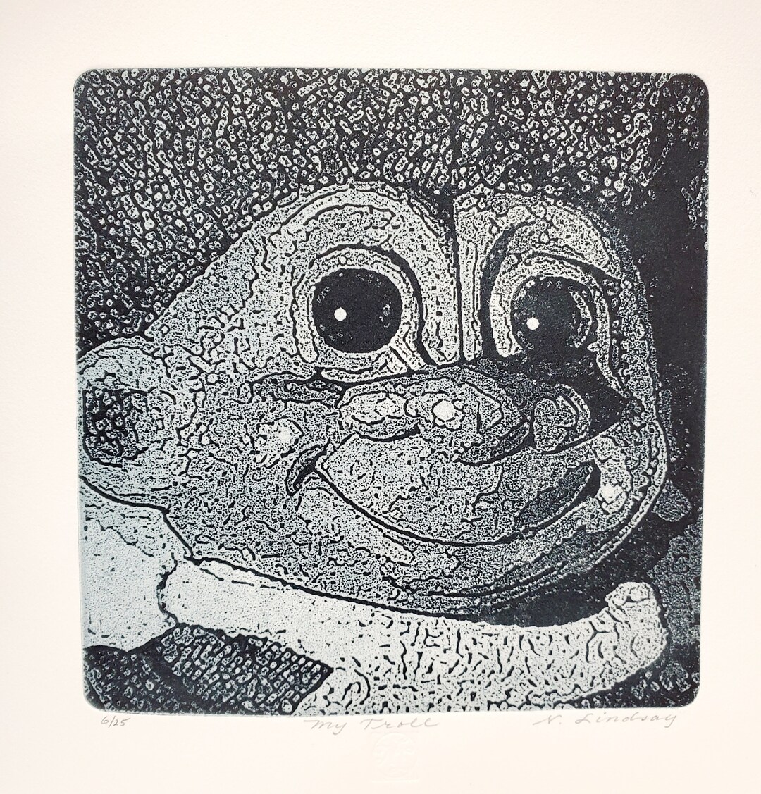 Limited Edition Etching Titled "my Troll" Signed by the Artist - Etsy