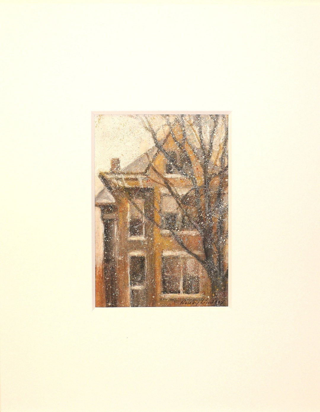Original Watercolor Painting Titled, Brownstone; Artist Signed - Etsy