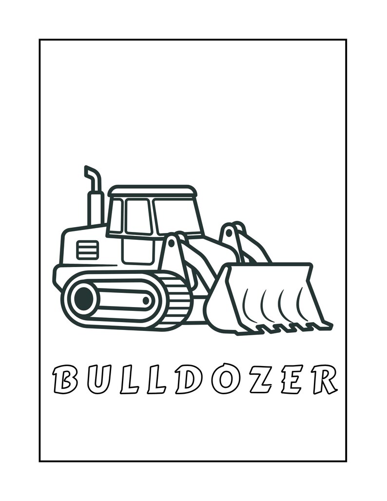 10 Fun Construction Truck Coloring Pages for Preschoolers - Etsy