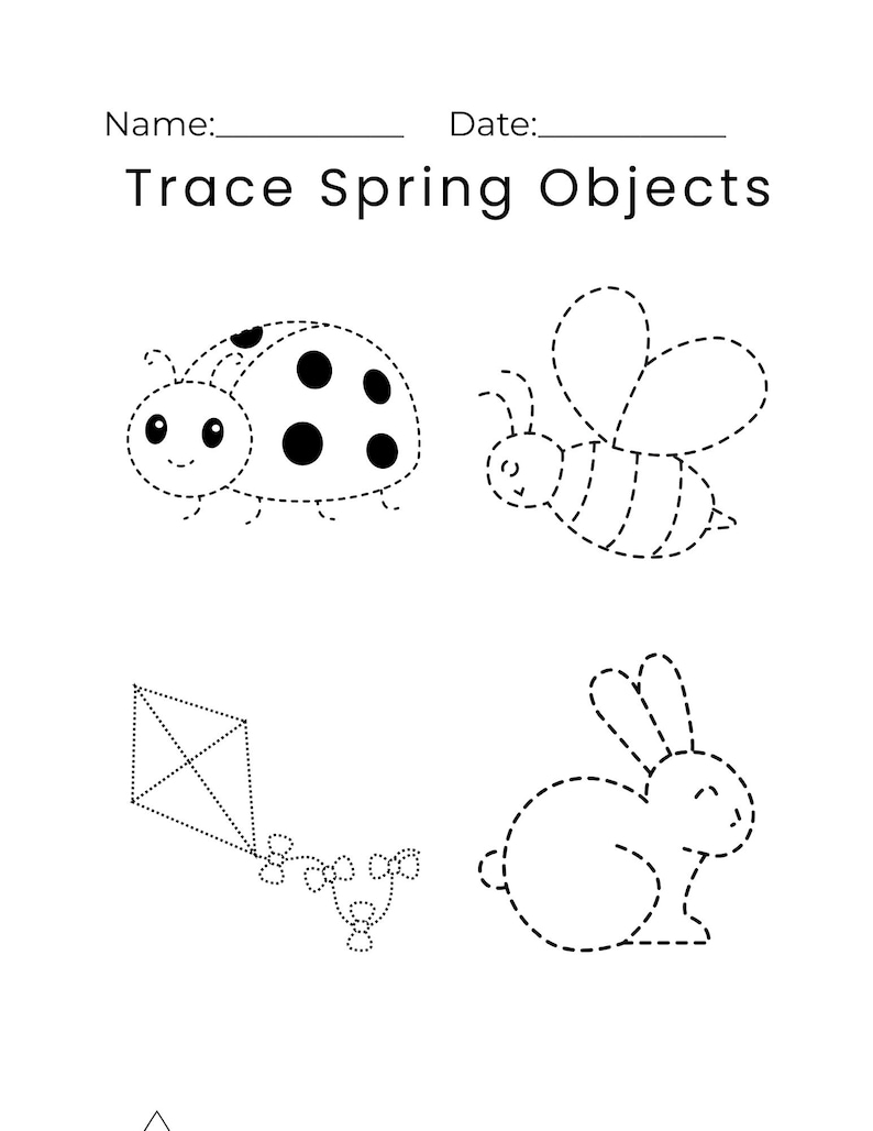 Spring Learning Activities for Kids | Tracing, Counting, Matching (PDF ...