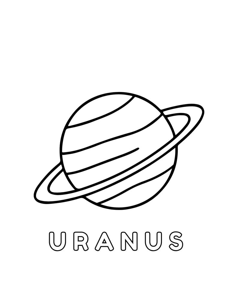 10 Solar System Planet Coloring Pages for Kids - Space Printable Art ...