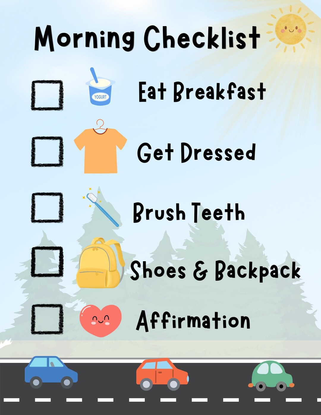 Toddler Routine Chart Bundle | Morning & Evening Checklist Printables ...