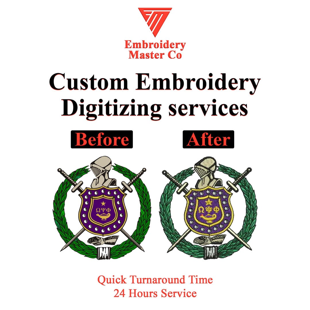 Custom Embroidery Digitizing Service | Logo to Embroidery File | Fast ...
